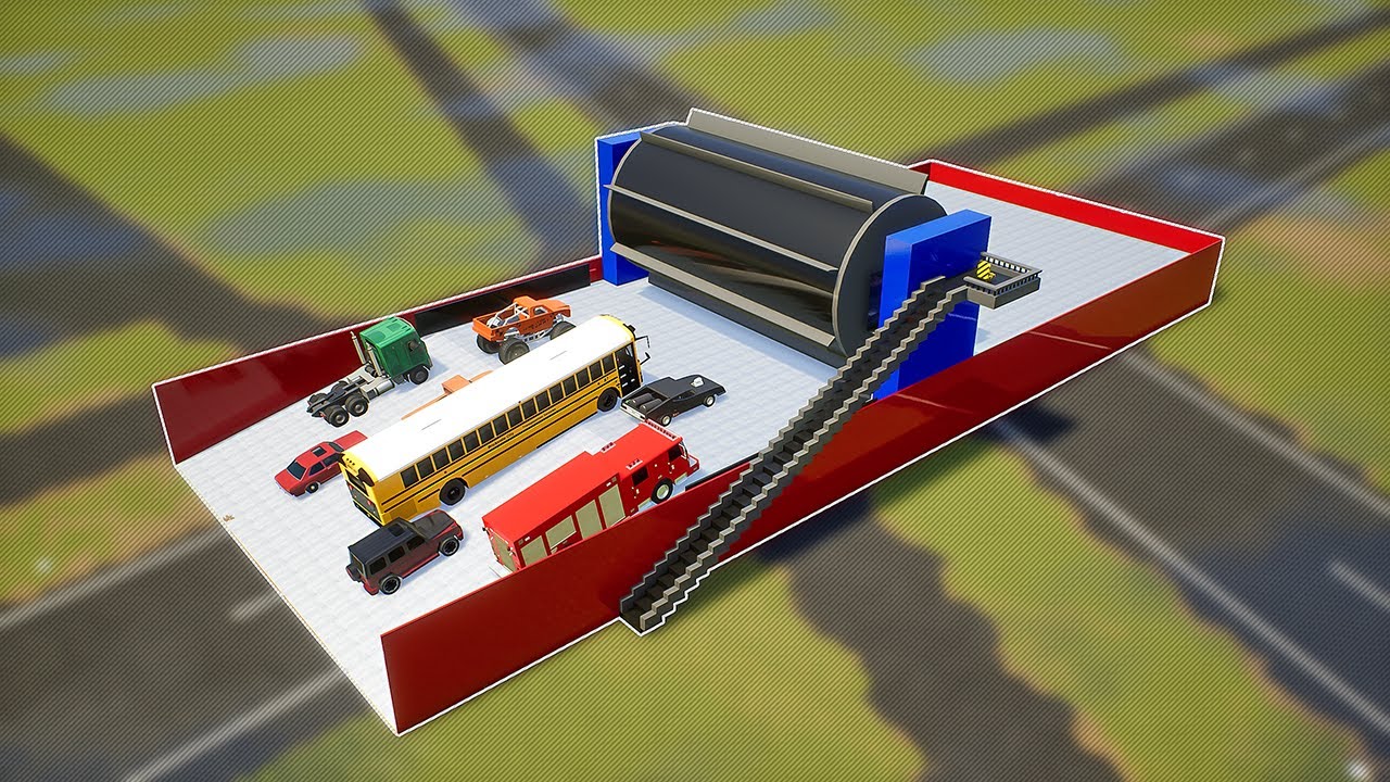 Lego Cars vs Spinning Roller | Brick Rigs - YouTube