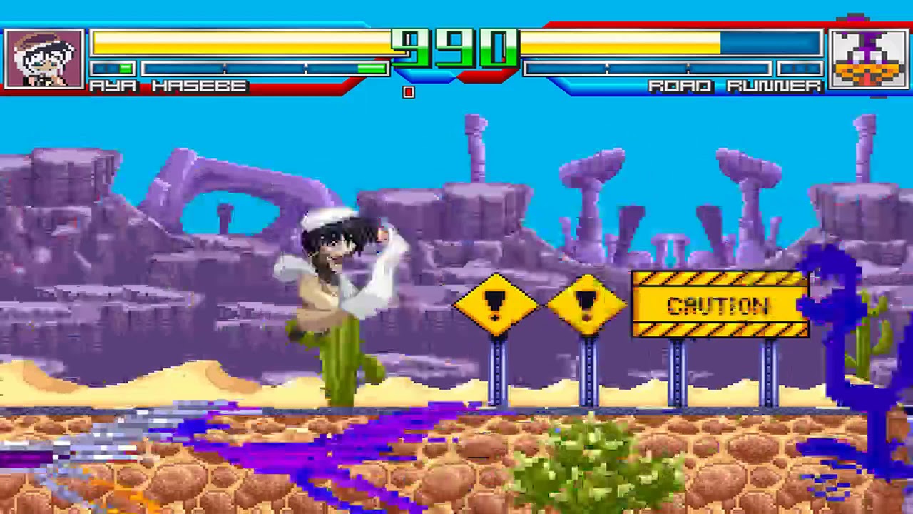 NICK54222 MUGEN: Aya Hasebe (me) VS Road Runner - YouTube