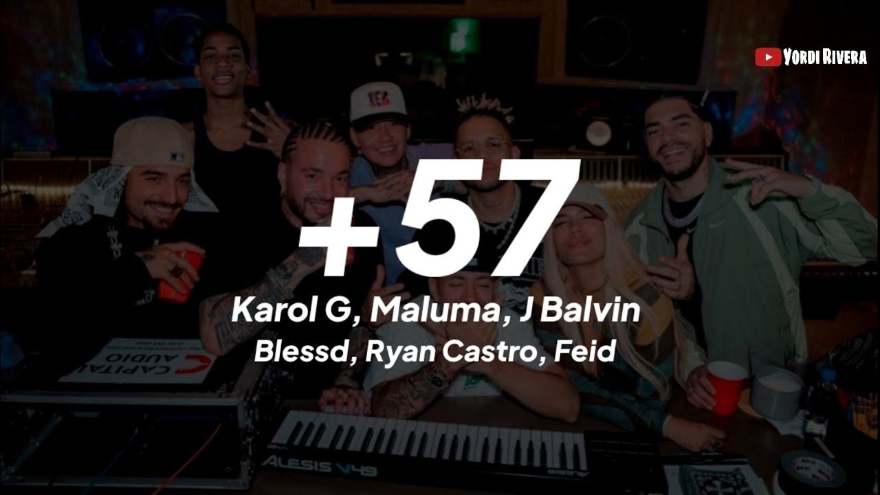 Karol G, Maluma, J Balvin, Feid, Blessd, Ryan Castro - +57 (LETRA ...