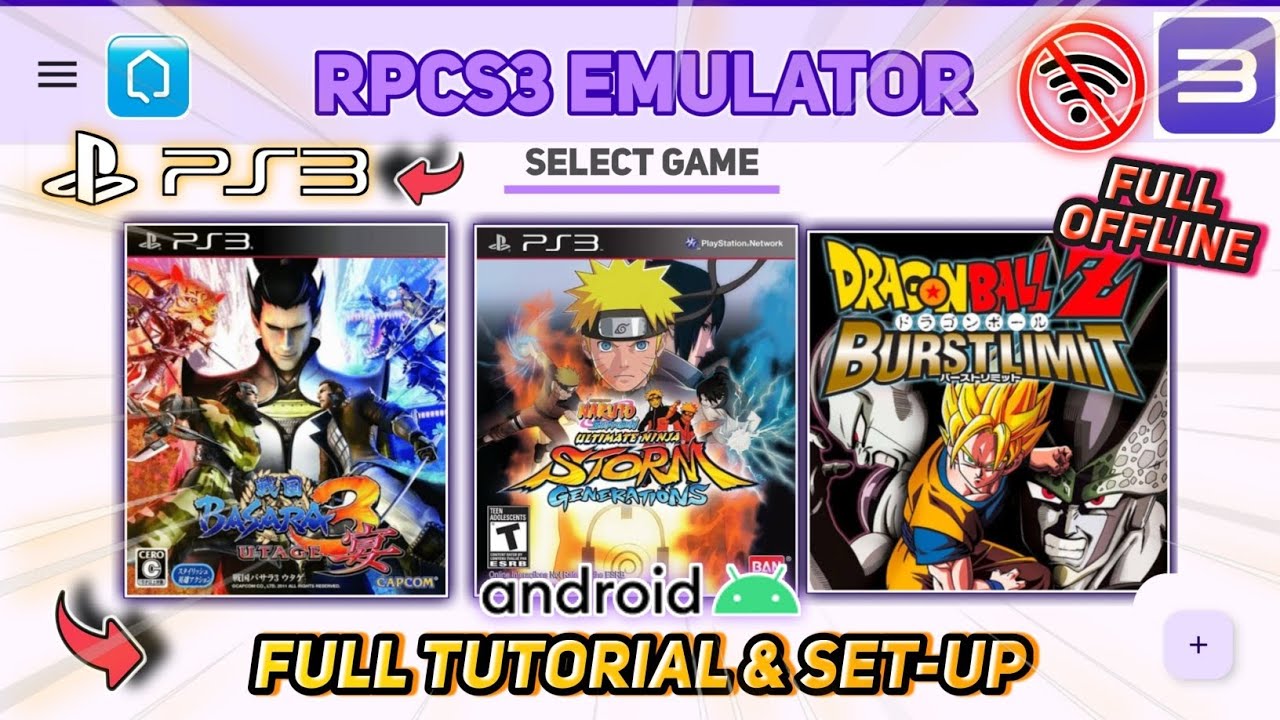 NEW!! OFFICIAL RPCS3 PS3 Emulator HP Android Offline Full Tutorial ...