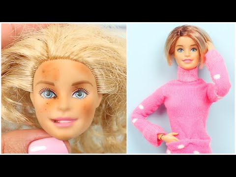 KÜT BARBIE SAÇI NASIL YAPILIR? ÇORAPTAN KENDİN YAP BARBIE ELBİSESİ FİKİRLERİ DIY Hairstyles