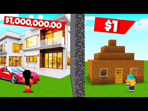 Batalla de Construcción de $1,00 vs $1,000,000,000 en Minecraft