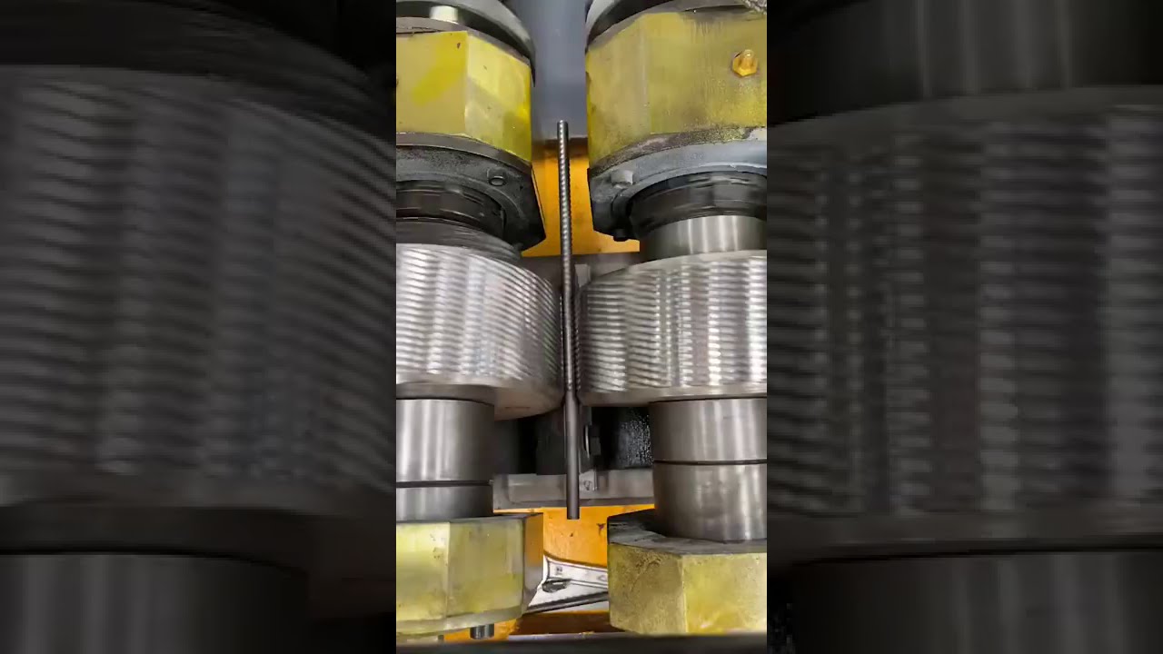 Stud rod thread rolling machine Z28-150 - YouTube