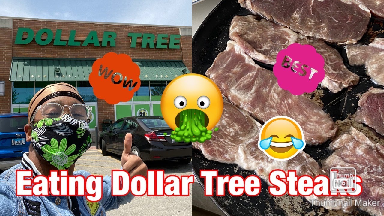 Cooking Dollar Tree steaks - YouTube