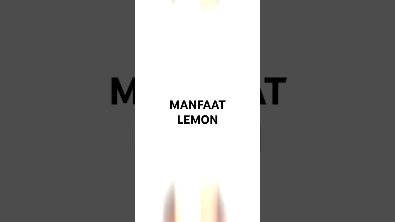 Manfaat Air Lemon sc tt: @cuanbarengcici #lemon #tipssehat # ...