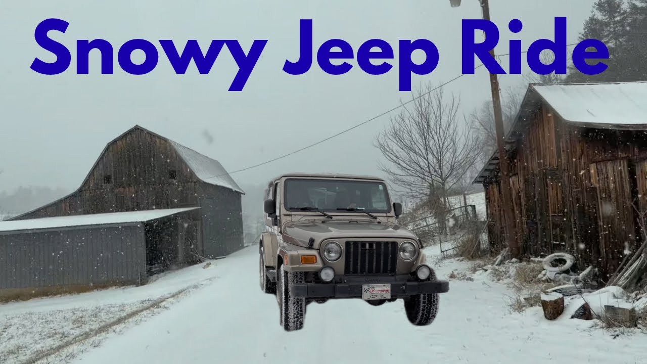 Winter Jeep Ride Through Snowy Country Roads | Barns & Backroads - YouTube