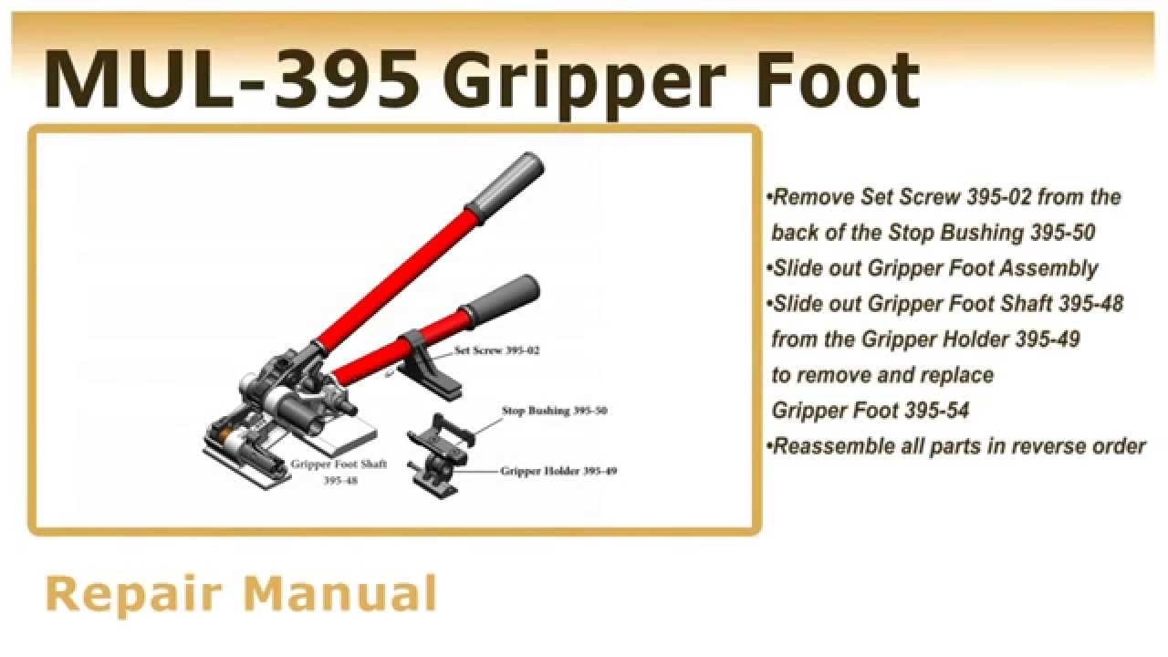 How to change Gripper Foot on MUL-395 - YouTube