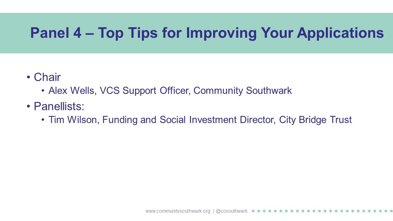 Top Tips for Improving Your Applications - with City Bridge Trust - YouTube