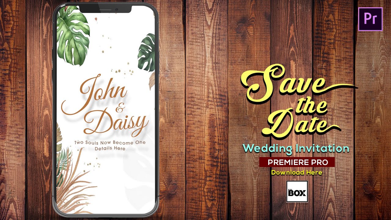 Vertical Couple Love Story Title l E-Card l Wedding Invitation Title ...