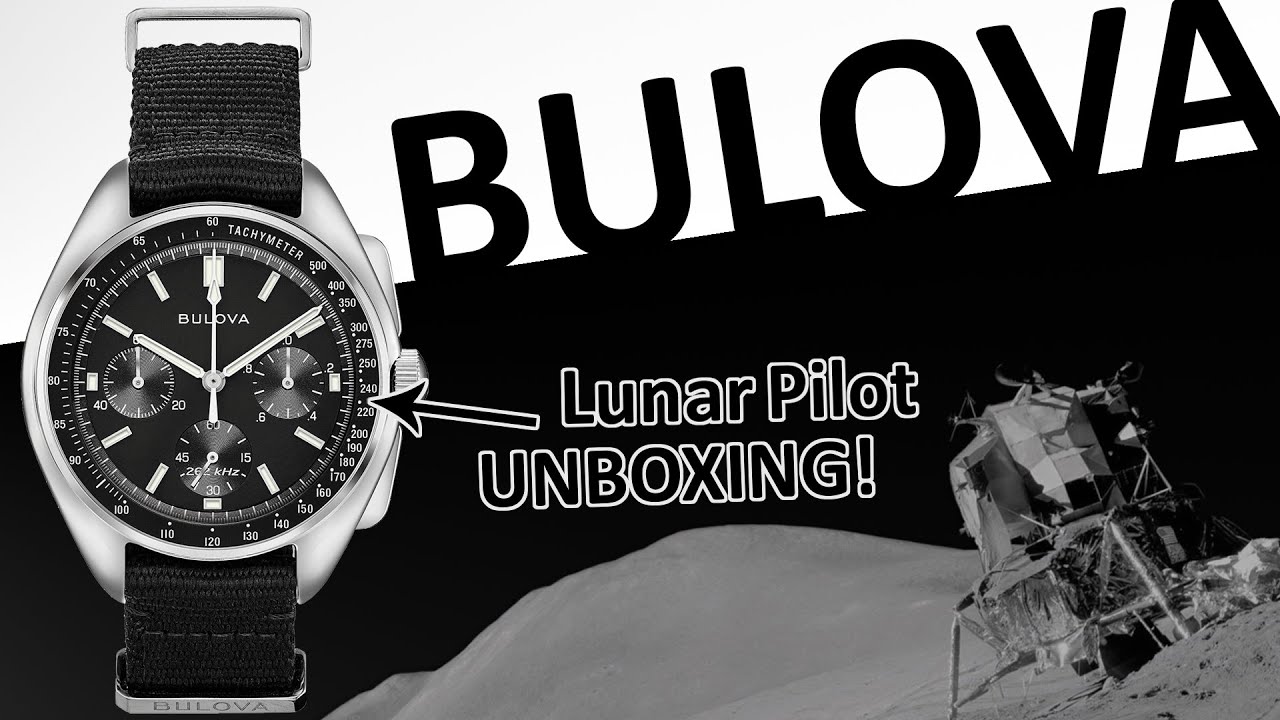 Unboxing the BULOVA Lunar Pilot Chronograph Watch with NATO Strap ...