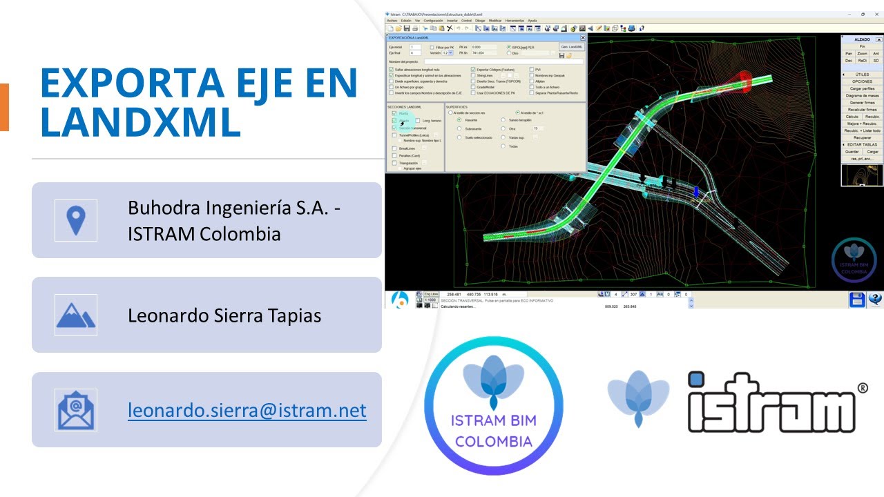 Exportar información de eje en LandXML - YouTube
