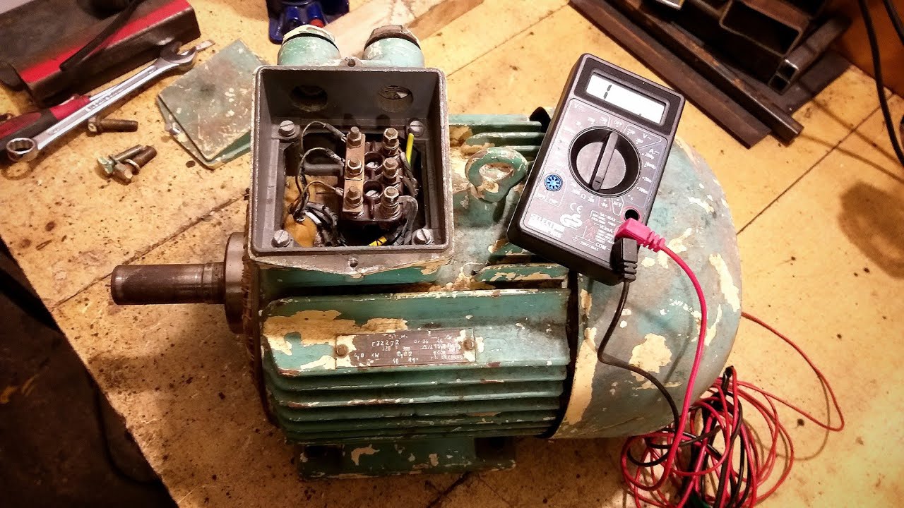 How to check the condition of the electric motor using a meter - YouTube