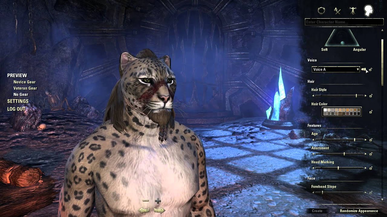 The Elder Scrolls Online Beta - Khajiit Character Customization - YouTube