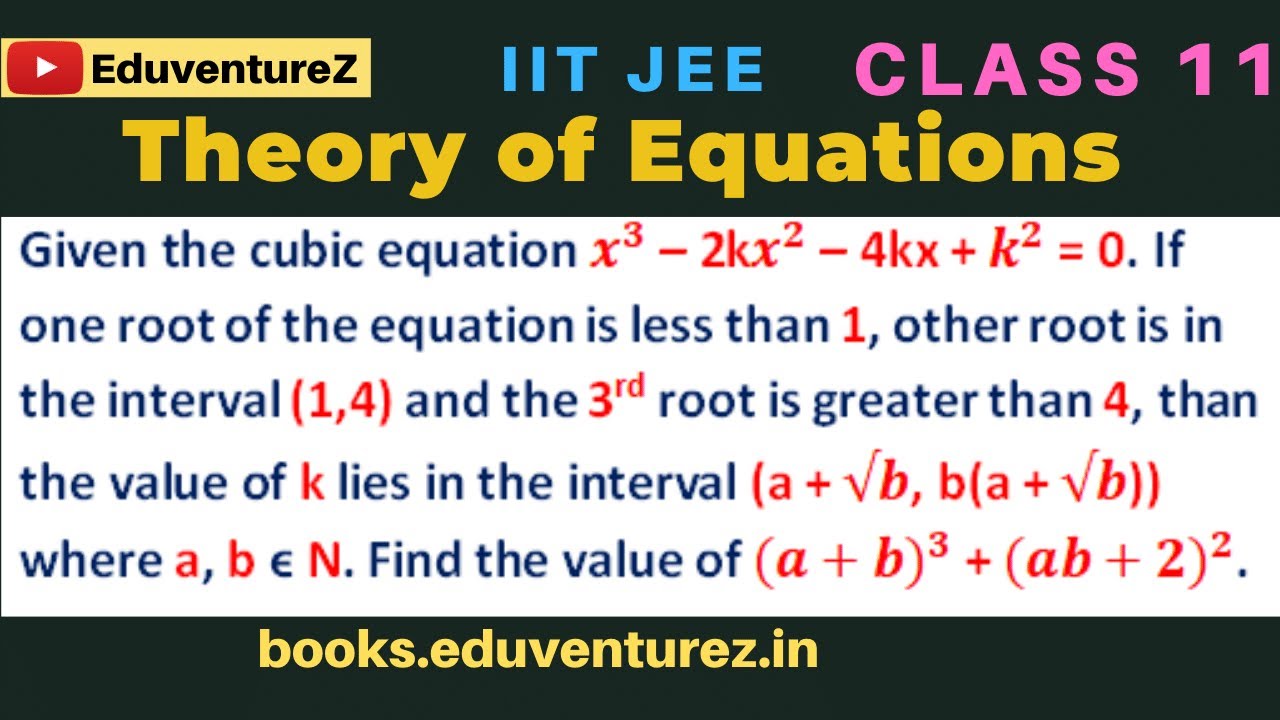 Given The Cubic Equation X 3 2kx 2 4kx K 2 0 If One Root Of