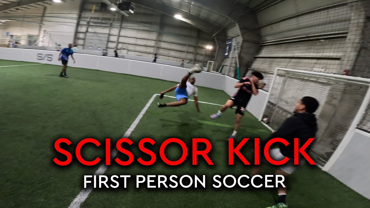 HE HIT A SCISSOR KICK | First Person Football | Soccer POV Indoor - YouTube