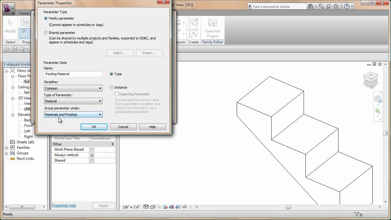 REVIT 03 Stepped Footing Family - CADclip - YouTube