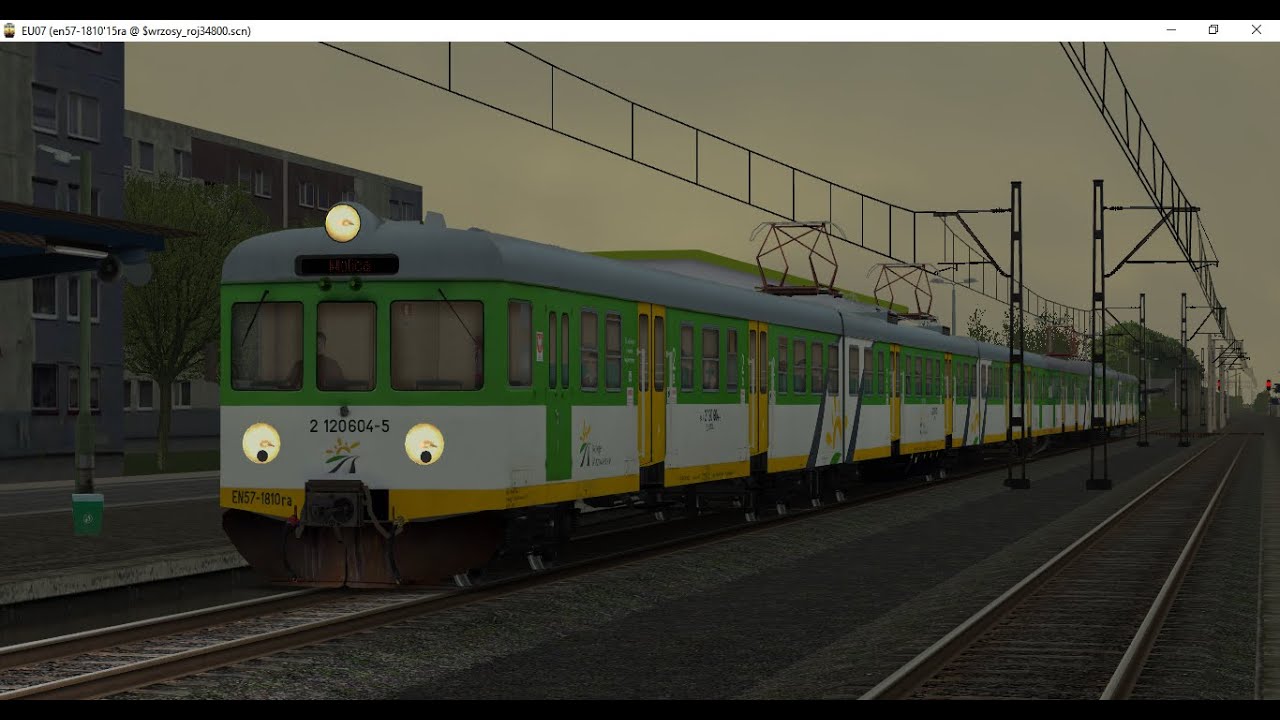 MaSzyna 22.03 - wrzosy roj34800 - EN57-1810 + EN57-1767 - YouTube