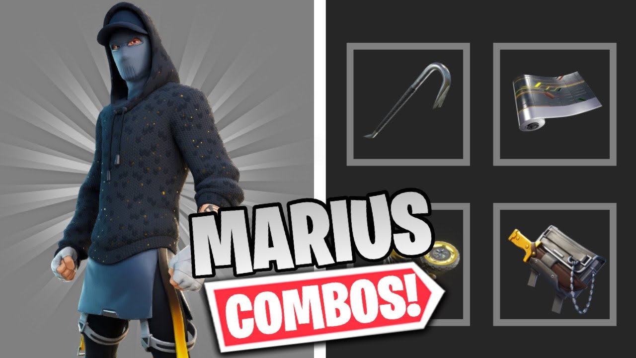 MARIUS COMBOS | FORTNITE SKIN REVIEW | - YouTube