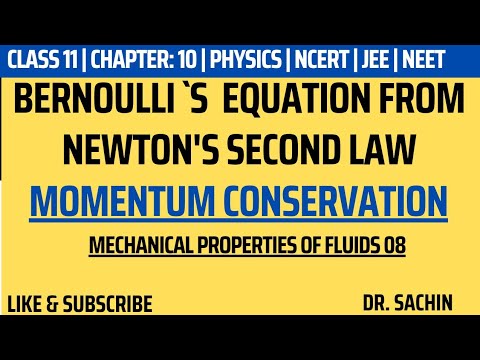Drive Bernoulli's Equation from Newton's second law! - YouTube