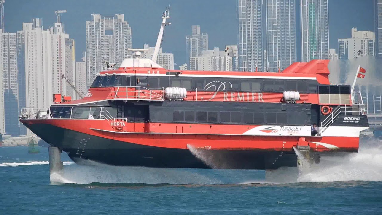 M/V HORTA 海皇星 (Boeing Jetfoil 929-115-016) Take off - YouTube