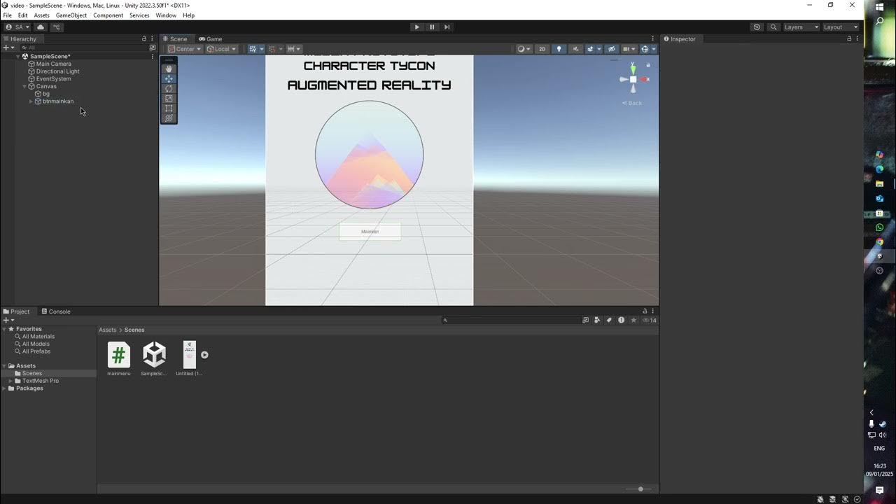 Membuat UI menggunakan unity - AR - YouTube