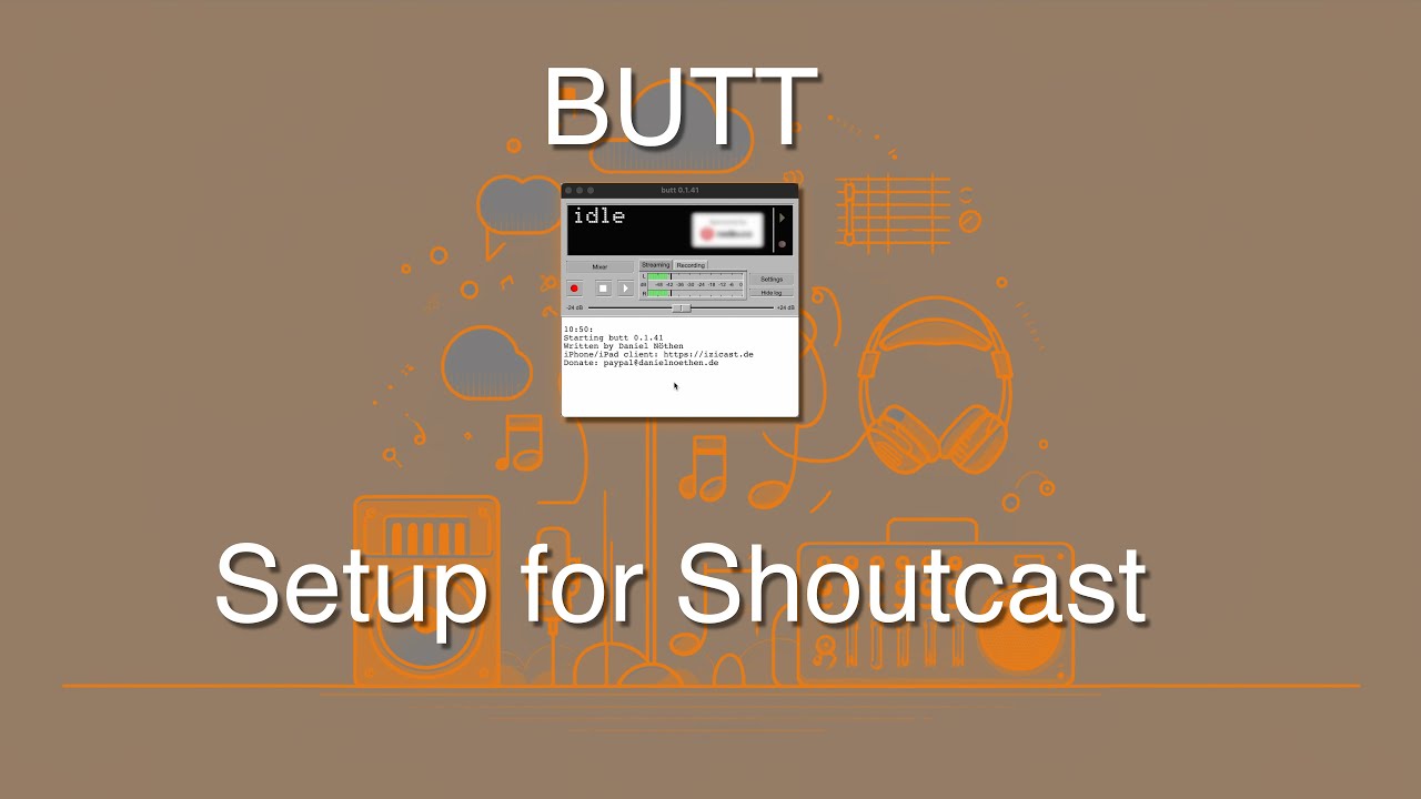 Setup BUTT for Shoutcast - YouTube