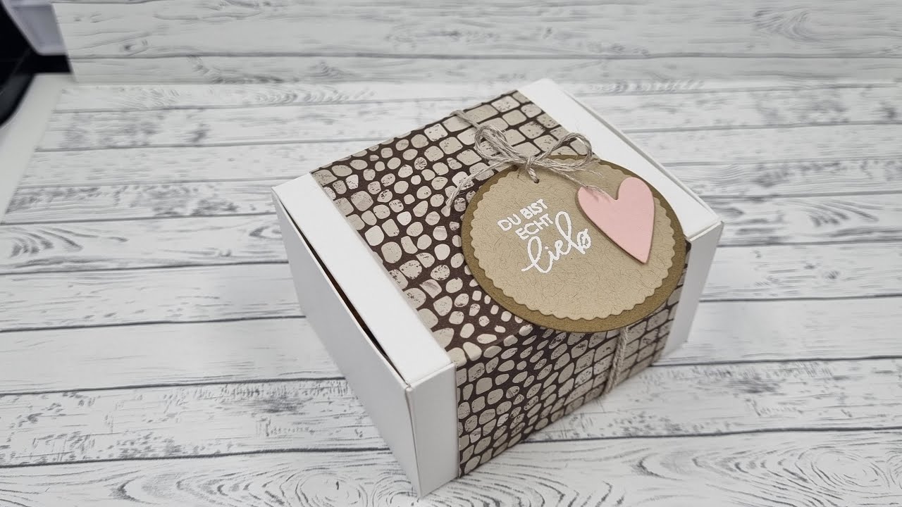 Box für 4 goldene Kugeln mit Stampin' UP Produkten/ Designerpapier ...