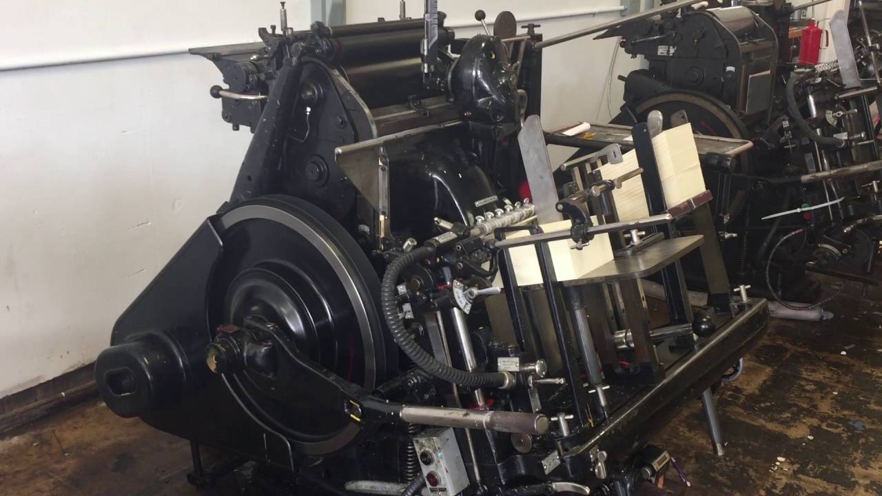 Letterpress Printing on the Heidelberg Windmill - YouTube