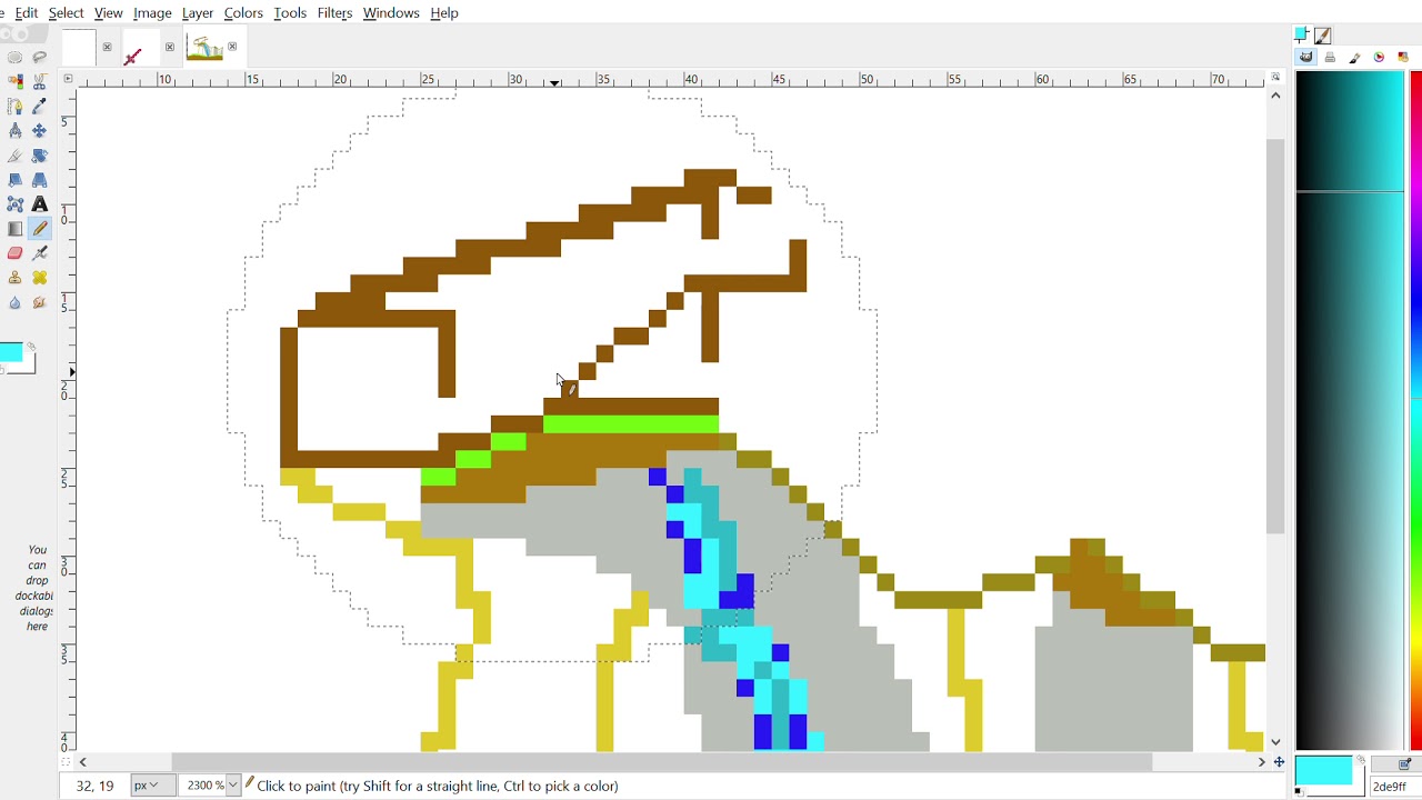 Drawing the outline of a house in GIMP 2 (Discord in desc) - YouTube