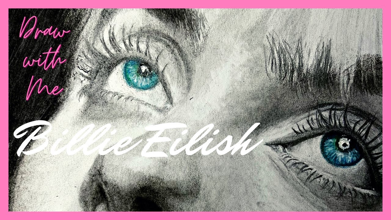 Billie Eilish realistic portrait | Draw with me | Full tutorial ...