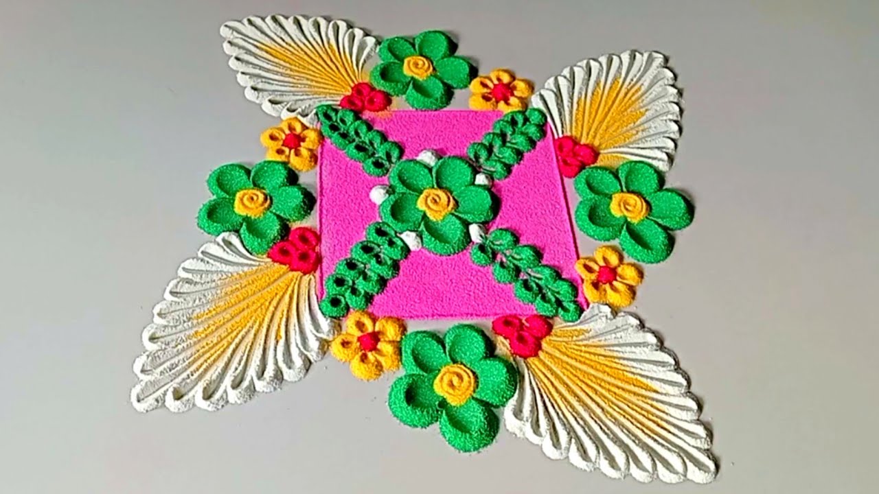 Super Excellent Rangoli ️ ️💐💐Trending Colourful Rangoli ️ ️💐💐Creative ...