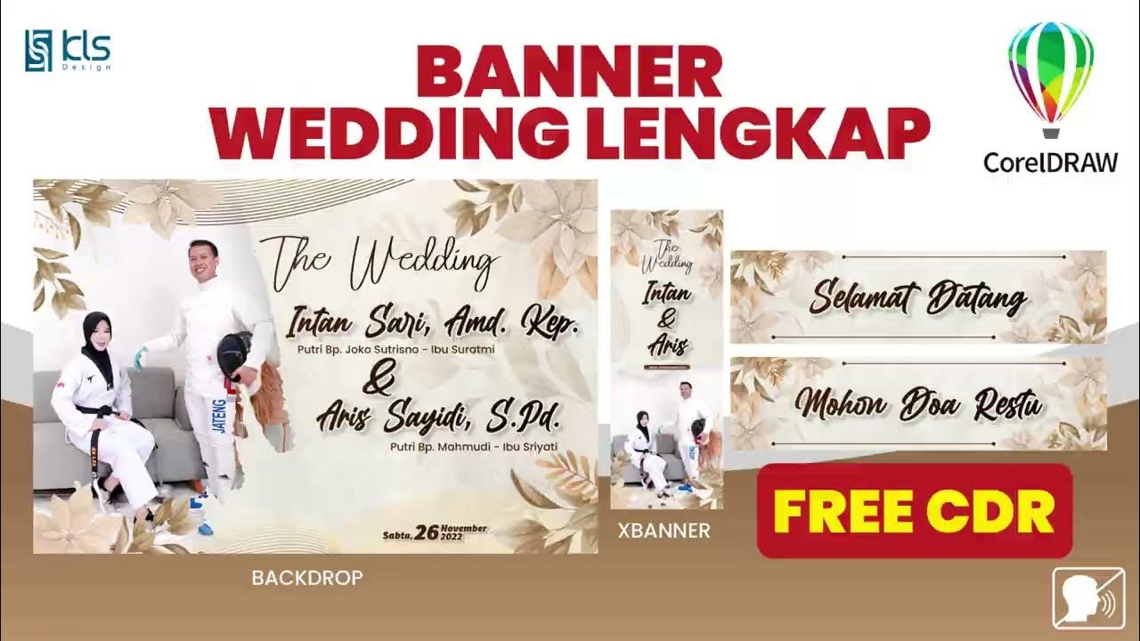 Rasa Premium Desain Banner Wedding Pernikahan Lengkap Free Cdr Kls