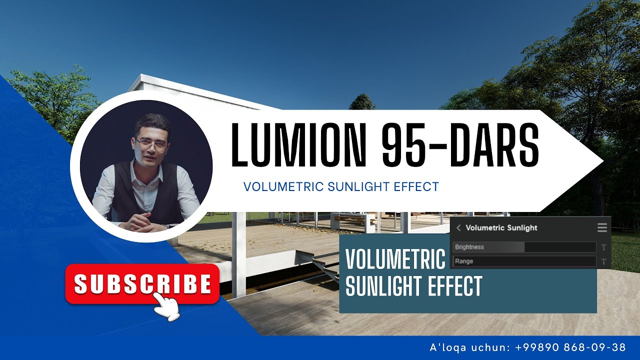 LUMION 95-DARS. VOLUMETRIC SUNLIGHT EFFECT - YouTube