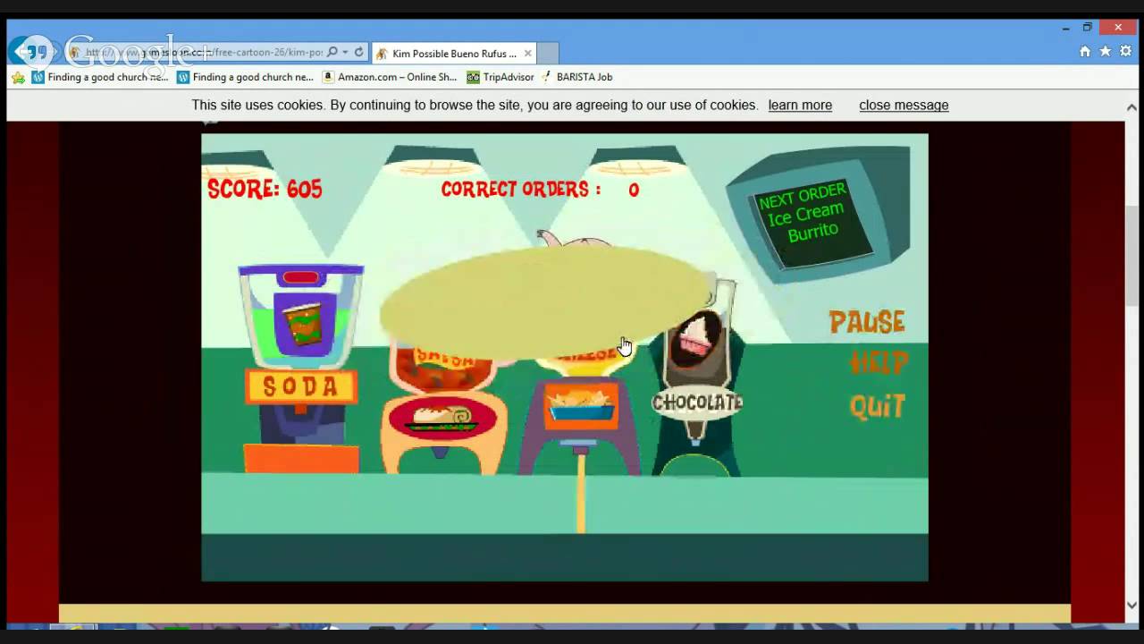 kim possble nacho rufus game - YouTube