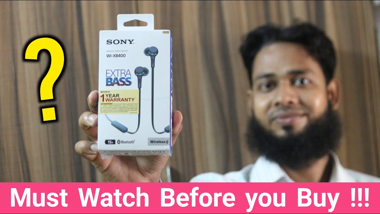 Sony WI-XB400 Extra Bass Wireless Headphone | Sony WI-XB400 Earphone ...