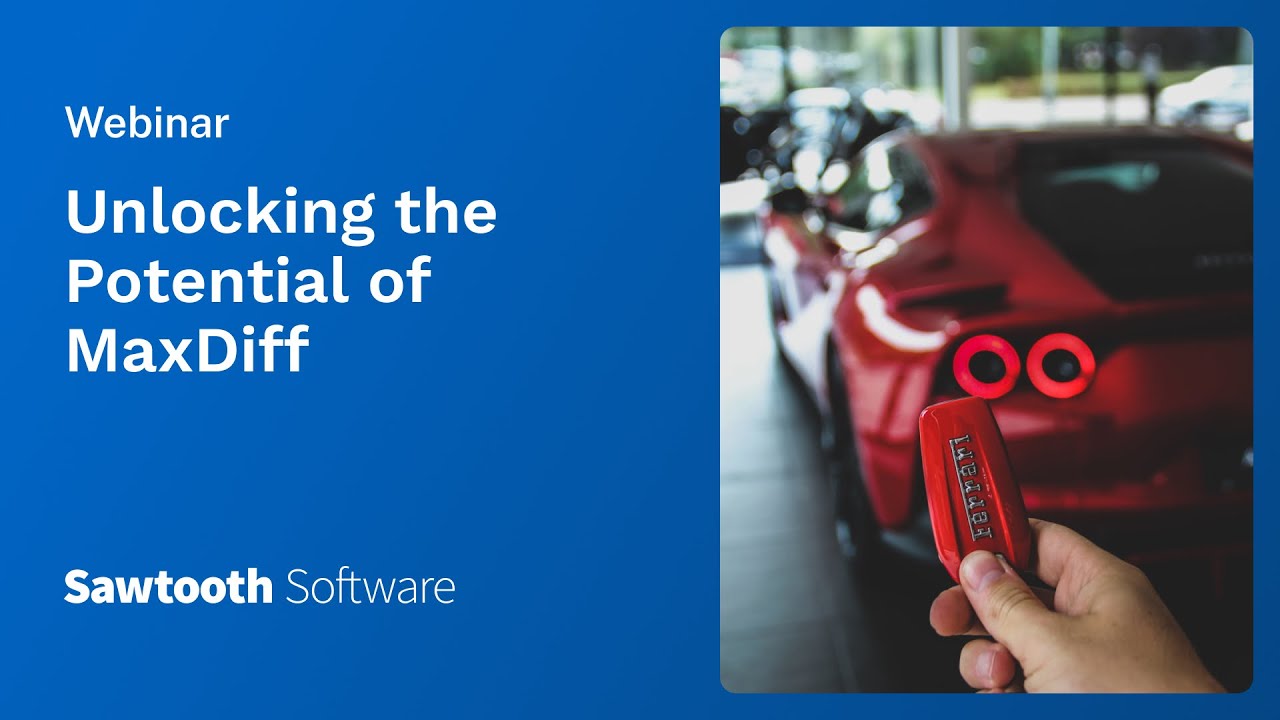 Unlocking the Potential of MaxDiff - YouTube