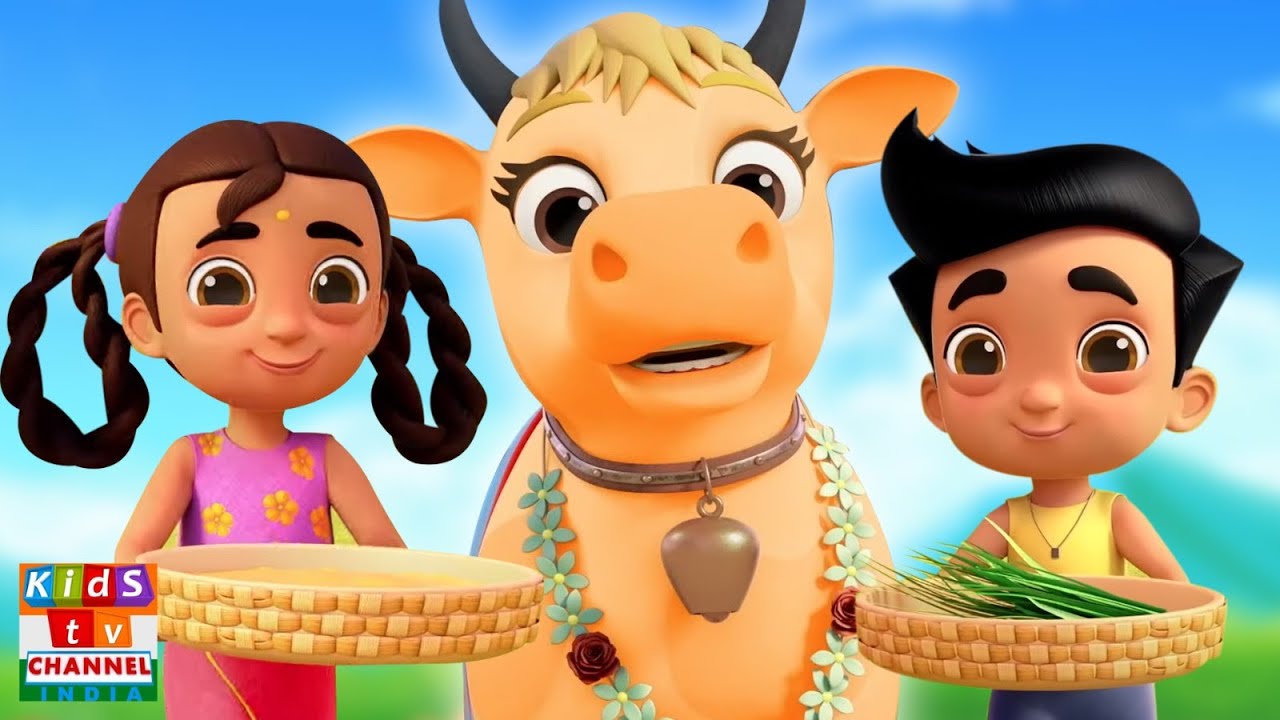 Gaiyya Meri Gaiyya Cow Cartoon, गैया मेरी गैया, Hindi Rhymes for ...