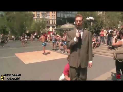 Funny man pulls pants down from reporter😂