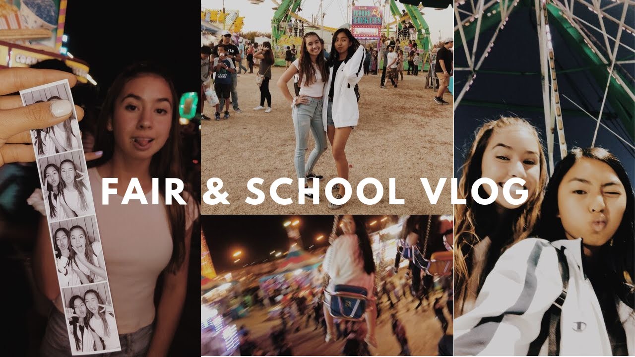 FAIR AND SCHOOL VLOG *quintuple double dates* | bellynda ellie - YouTube