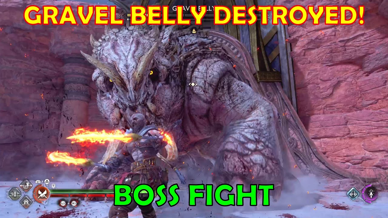 HOW TO BEAT GRAVEL BELLY GOD OF WAR RAGNAROK - YouTube