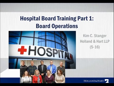 Hospital Board Training: Part 1 - YouTube