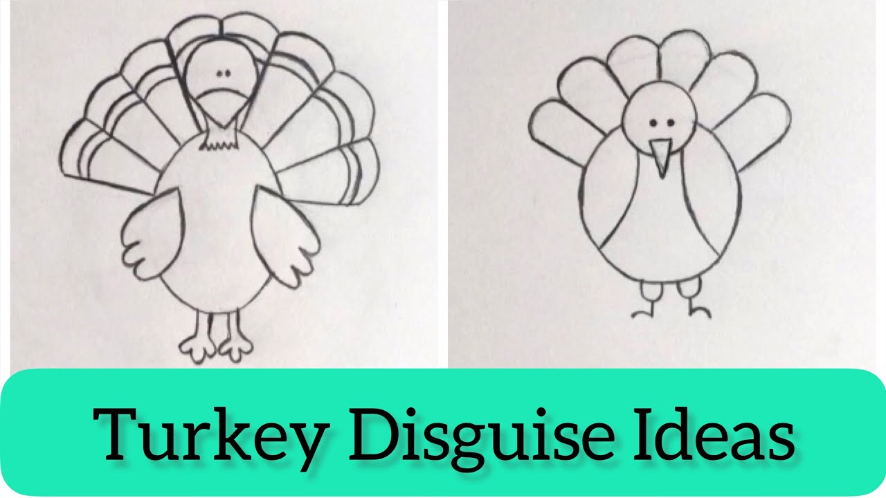 Turkey Disguise Ideas || Turkey Directed Drawing || How To Draw - YouTube