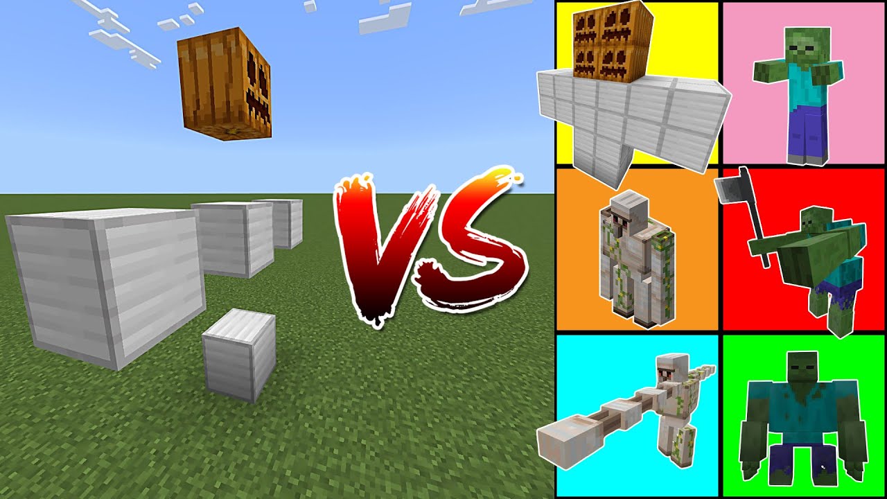 The Gravity Golem vs Iron Golems and Zombies - YouTube