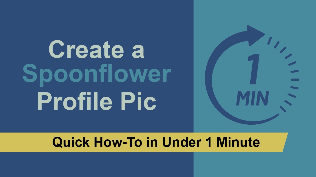 Spoonflower Shop Profile Pic In Under 1 Minute - YouTube