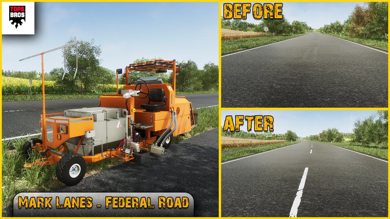 Mark Lanes - Federal Road - Road Maintenance Simulator - PS5 PS4 PC - YouTube