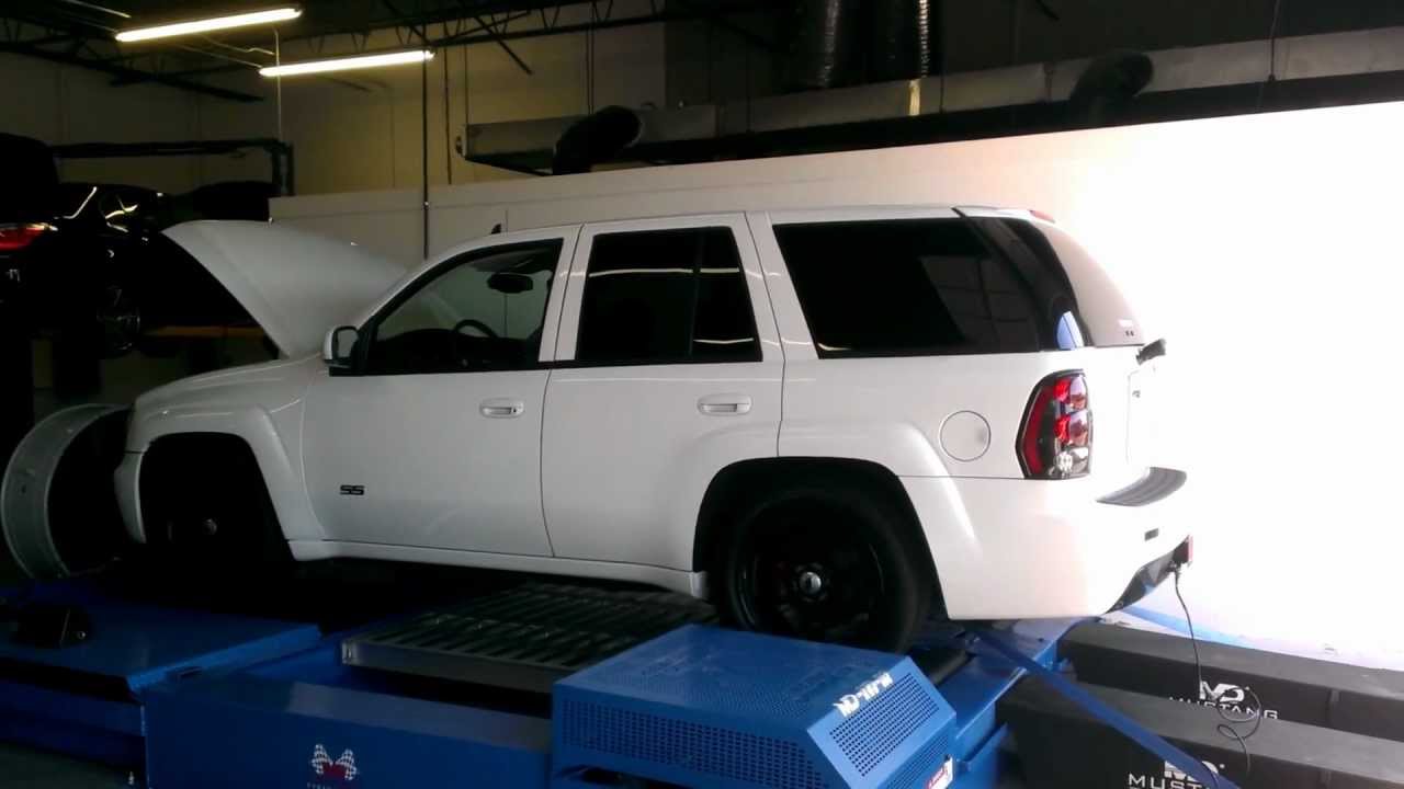 Trailblazer ss awd dyno pull tbss 365/378 - YouTube
