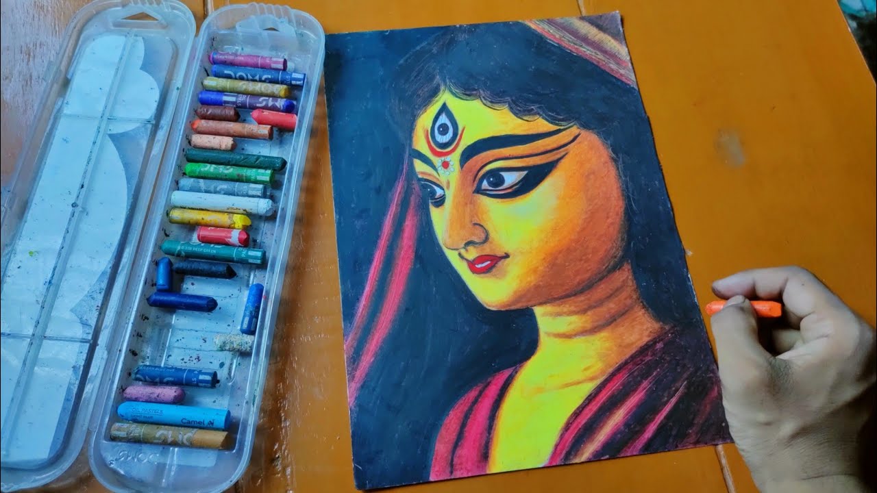 how to draw durga maa face|maa durga drawing easy|maa durga drawing|how ...