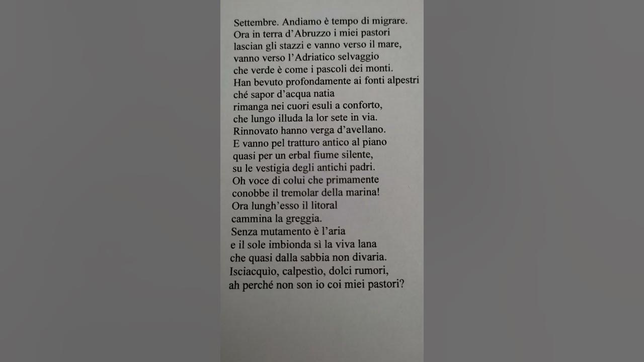 CLXXV° da "Pastori d'Abruzzo" di Gabriele D'Annunzio (1863-1938) - YouTube