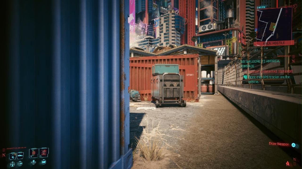 Cyberpunk 2077 PLANT THE GPS IN A CAR - YouTube