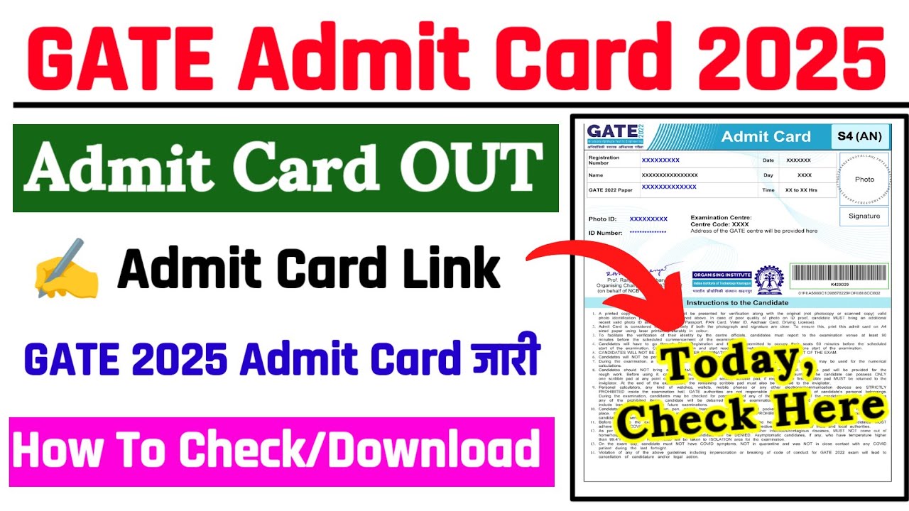 GATE Admit Card 2025 ?GATE Admit Card 2025 Kaise Download Kare ?How To ...